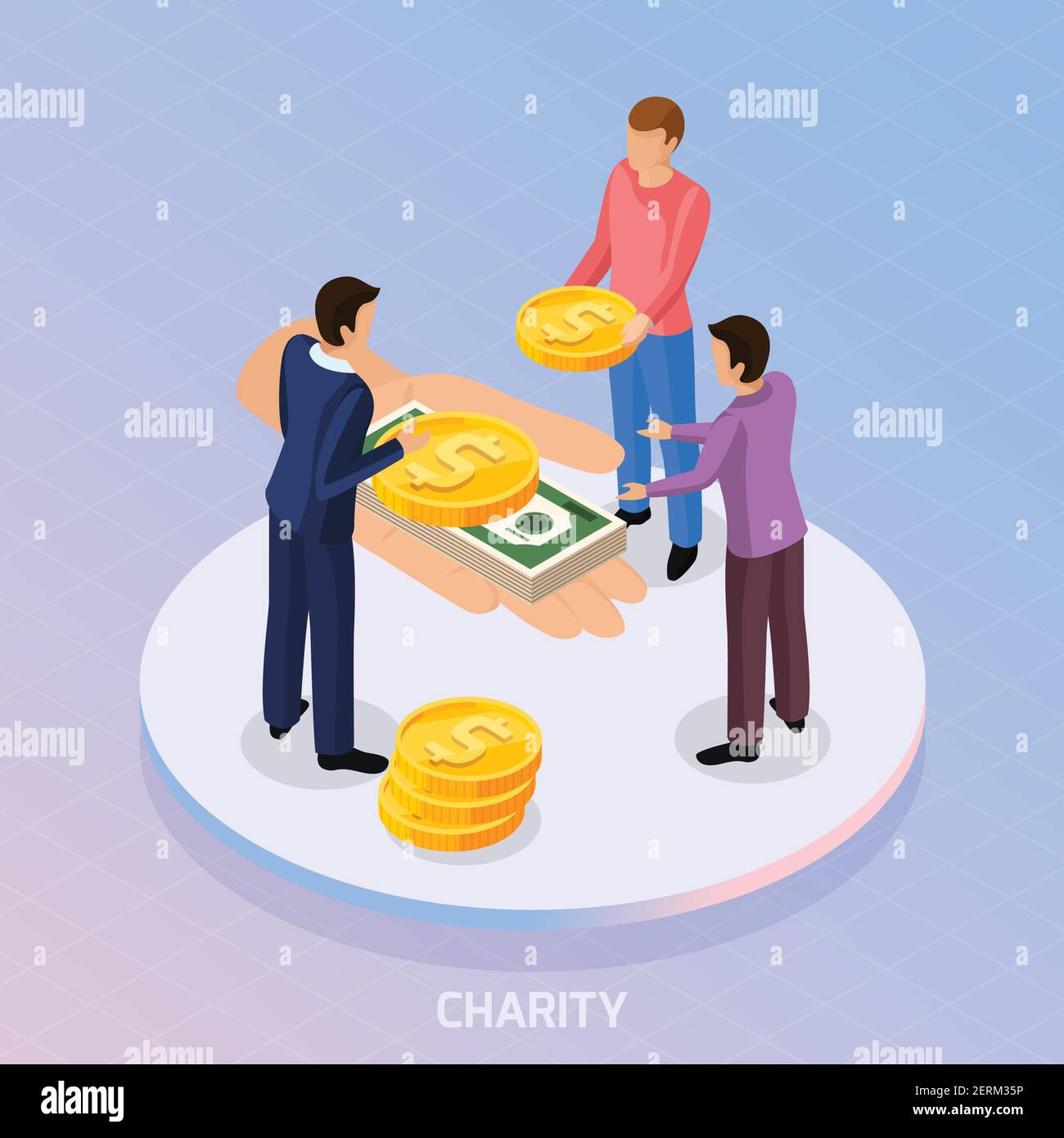 Sharing economy isometric background with conceptual composition of ...