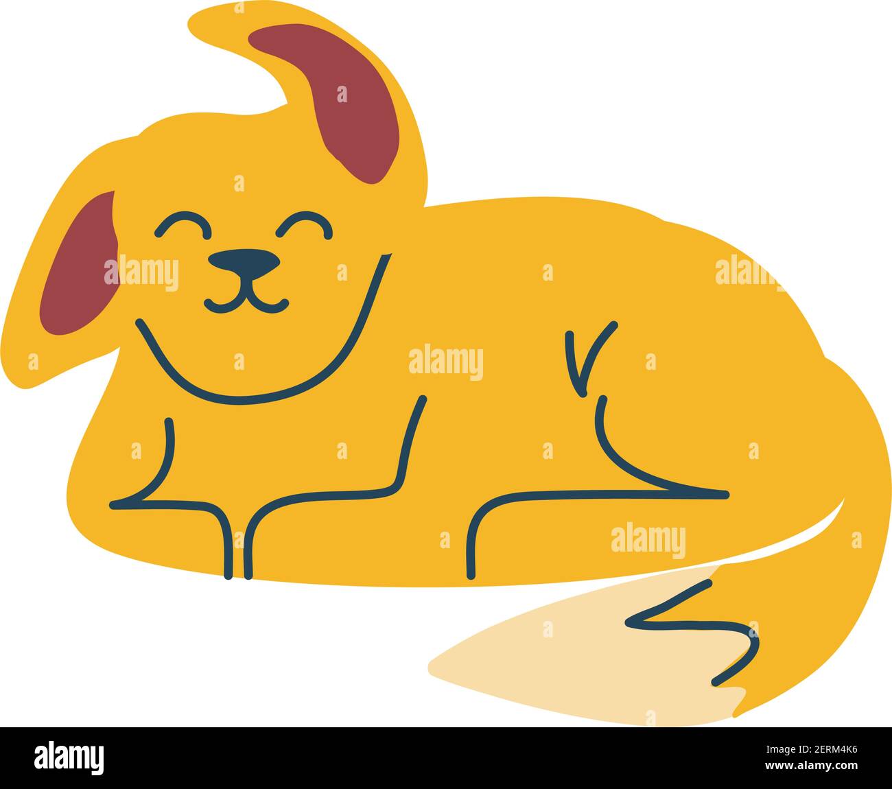 Resting canine Stock Vector Images - Alamy