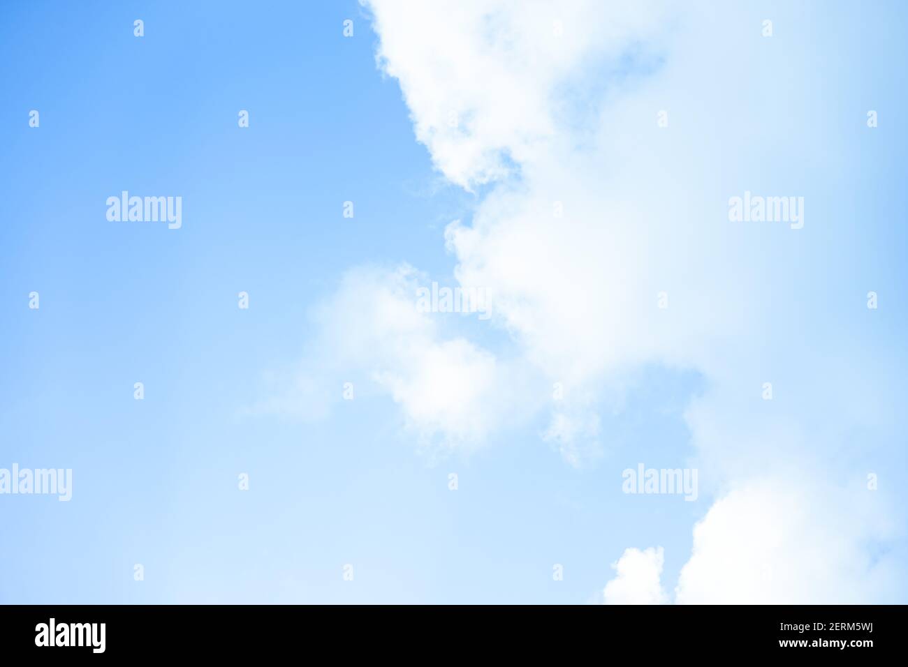 Fresh air with blue sky and clouds background with copy space for ...