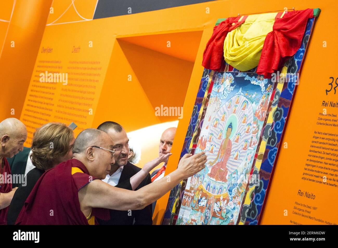 Amsterdam - The Dalai Lama opens in the New Church the exhibition The ...
