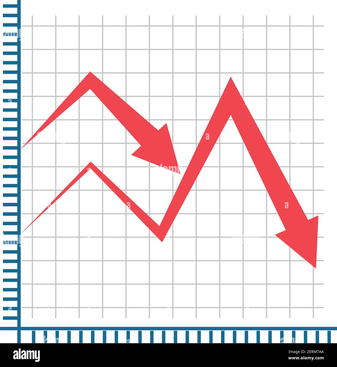 economy diagram down arrow crisis Stock Vector Image & Art - Alamy