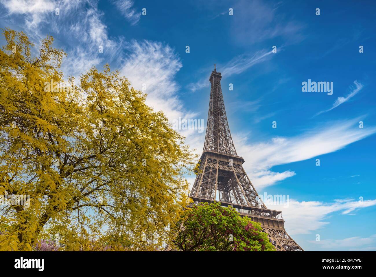 Paris in spring eiffel tower hi-res stock photography and images - Alamy