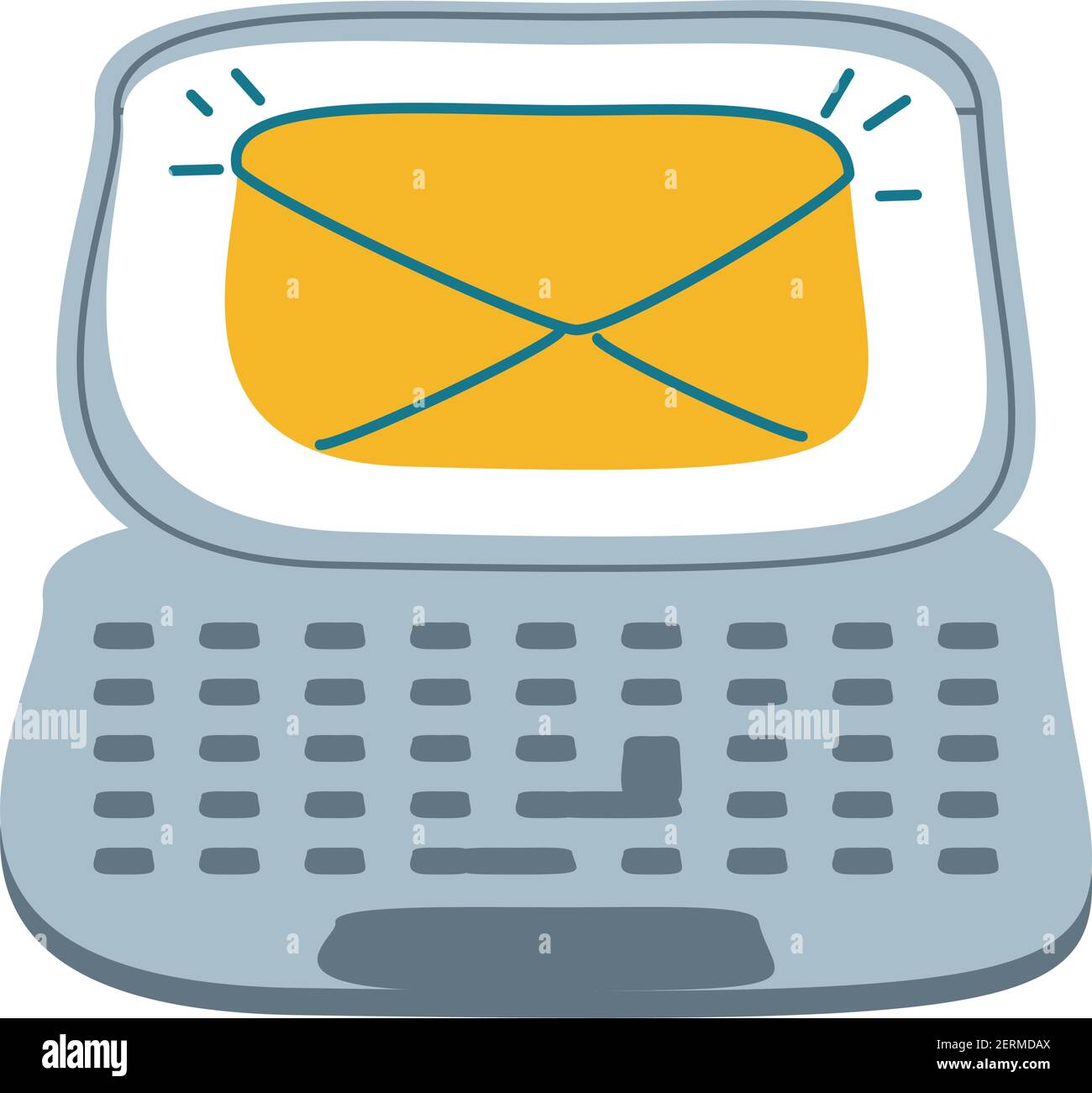 laptop email message envelope cartoon Stock Vector Image & Art - Alamy
