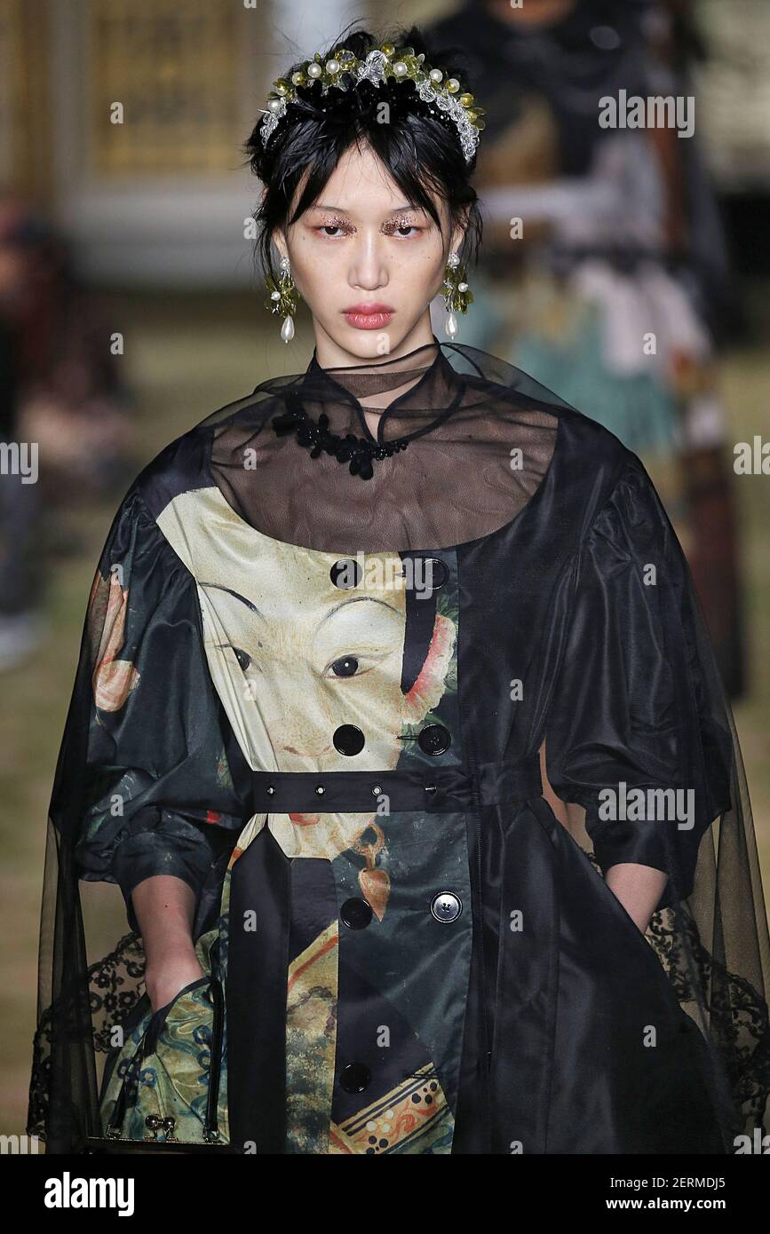 Model Sora Choi walks on the runway during the Simone Rocha London ...