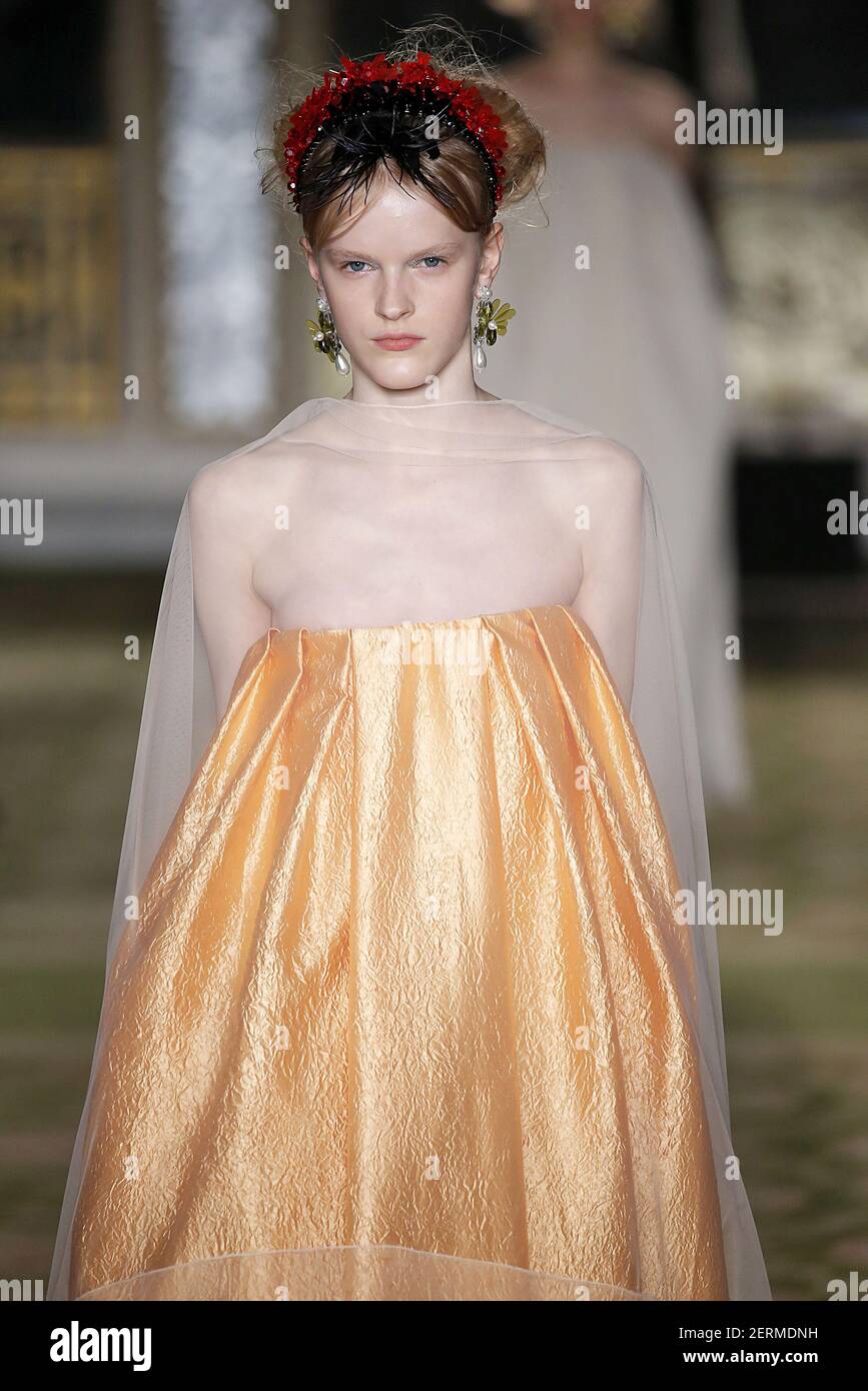 Model Hannah Motler walks on the runway during the Simone Rocha London ...