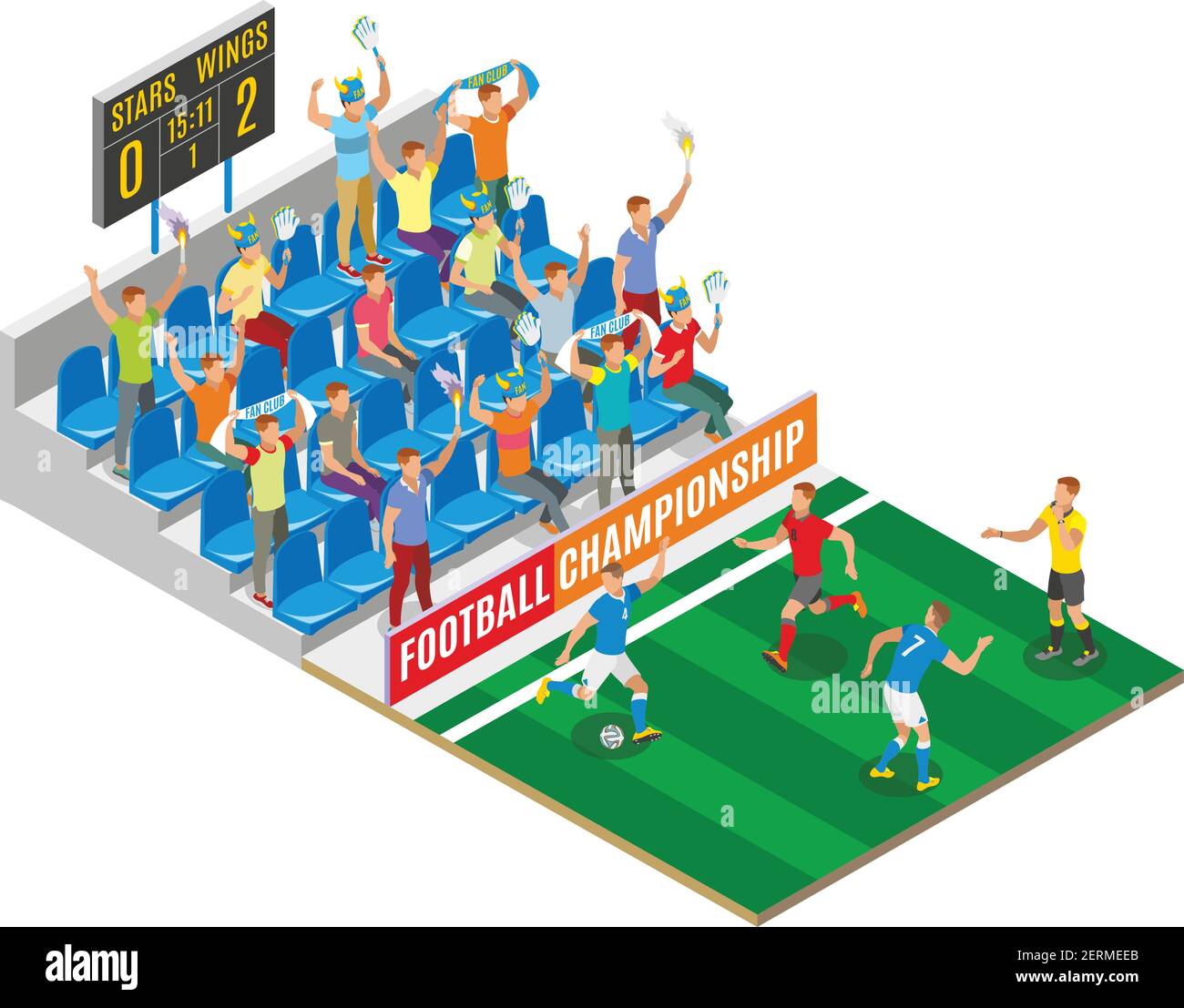 Stadium spectators player Stock Vector Images - Alamy