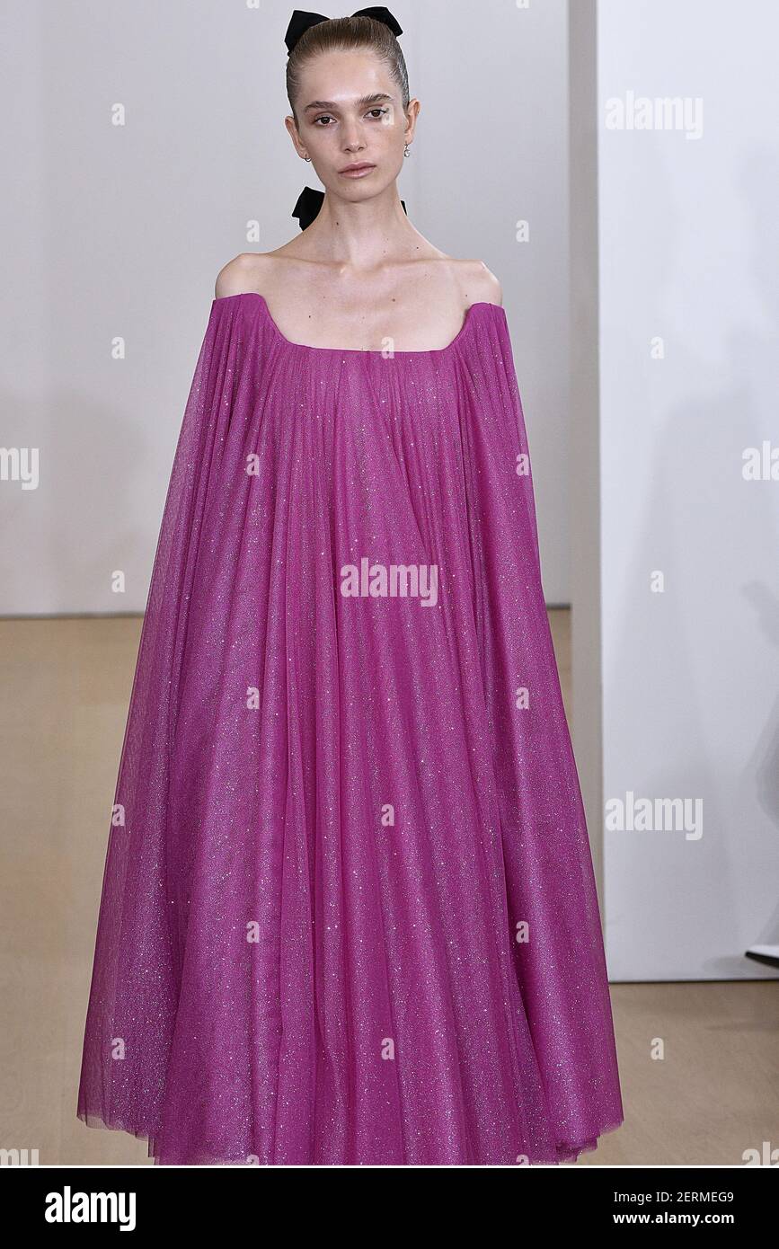 Model walks on the runway during the Emilia Wickstead London Fashion ...