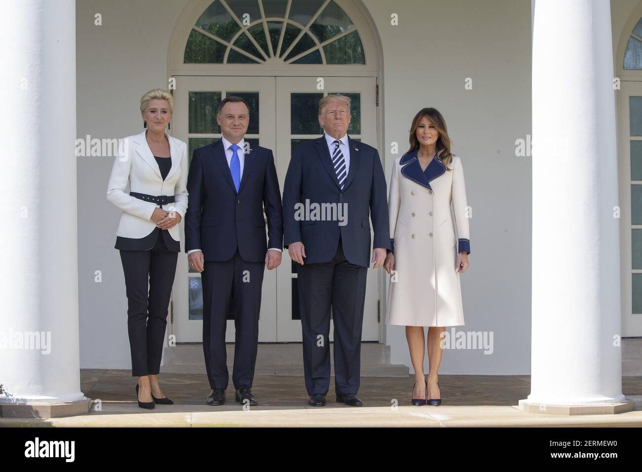 Mrs Kornhauser-Duda, President of Poland Andrzej Duda, U.S. President ...