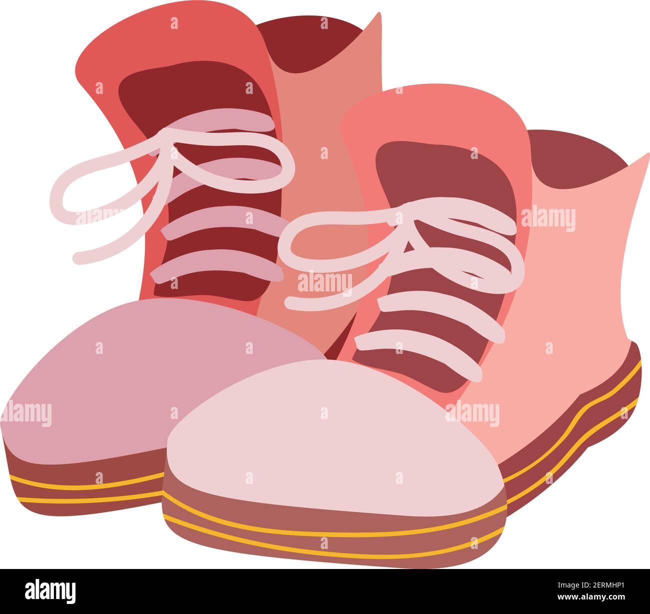 boots laces footwear cartoon isolated Stock Vector Image & Art - Alamy