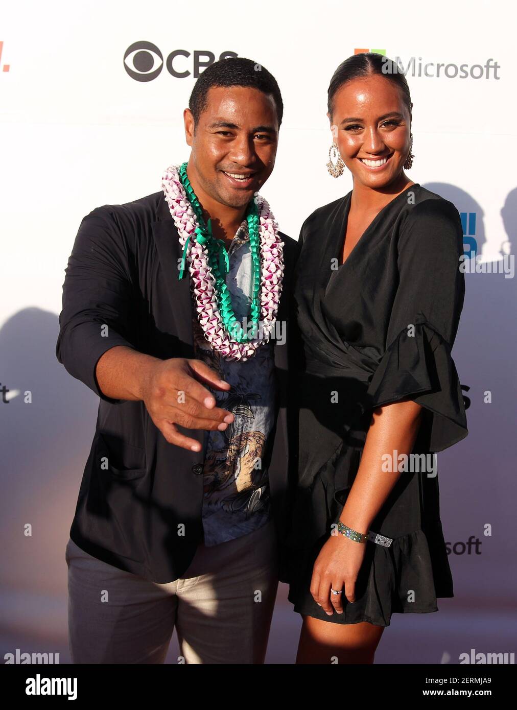September 16, 2018 - Beulah Koale and his lovely wife Georgia Otene on the red carpet during the ...