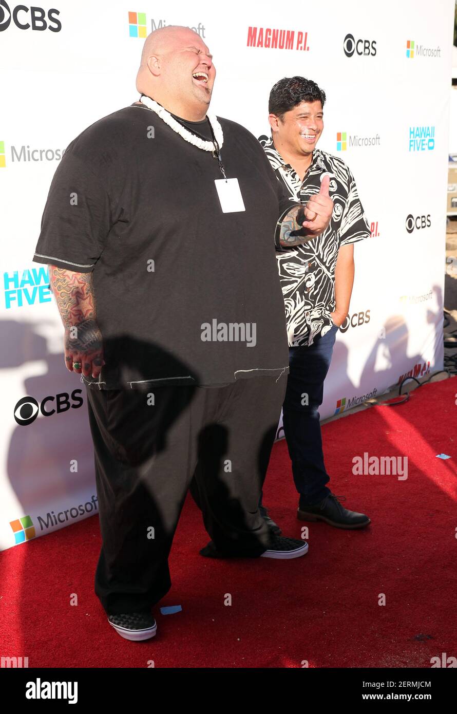 September 16, 2018 - Shawn Mokuahi Garnett and Augie Tulba ham on the ...