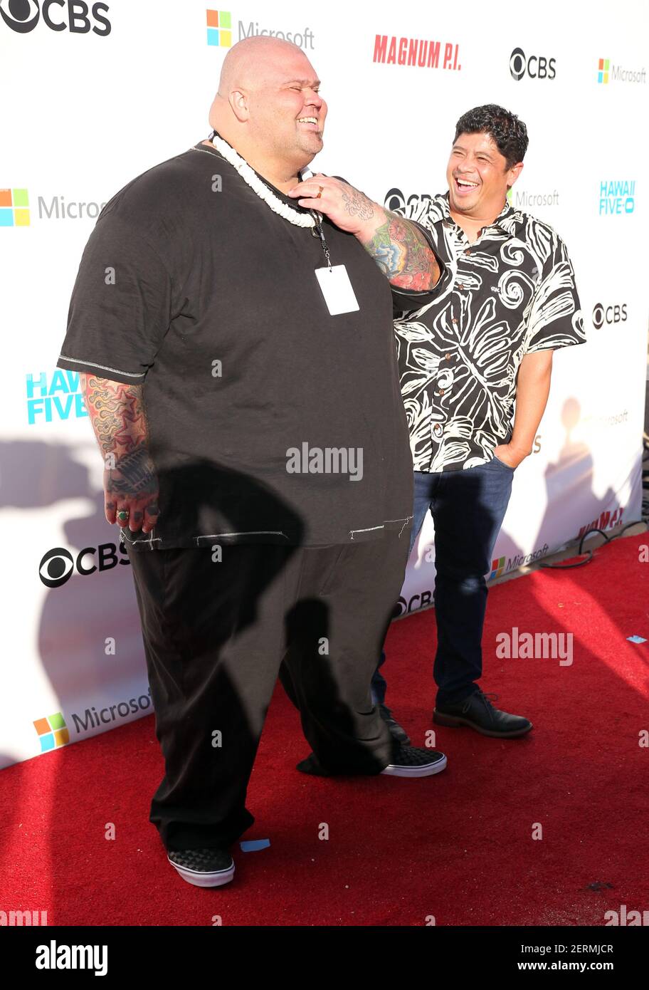 September 16, 2018 - Shawn Mokuahi Garnett and Augie Tulba ham on the ...