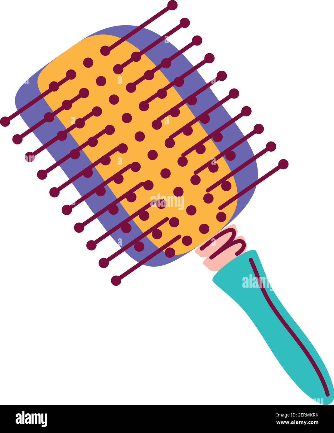 beauty brush hair accessory cartoon Stock Vector Image & Art - Alamy