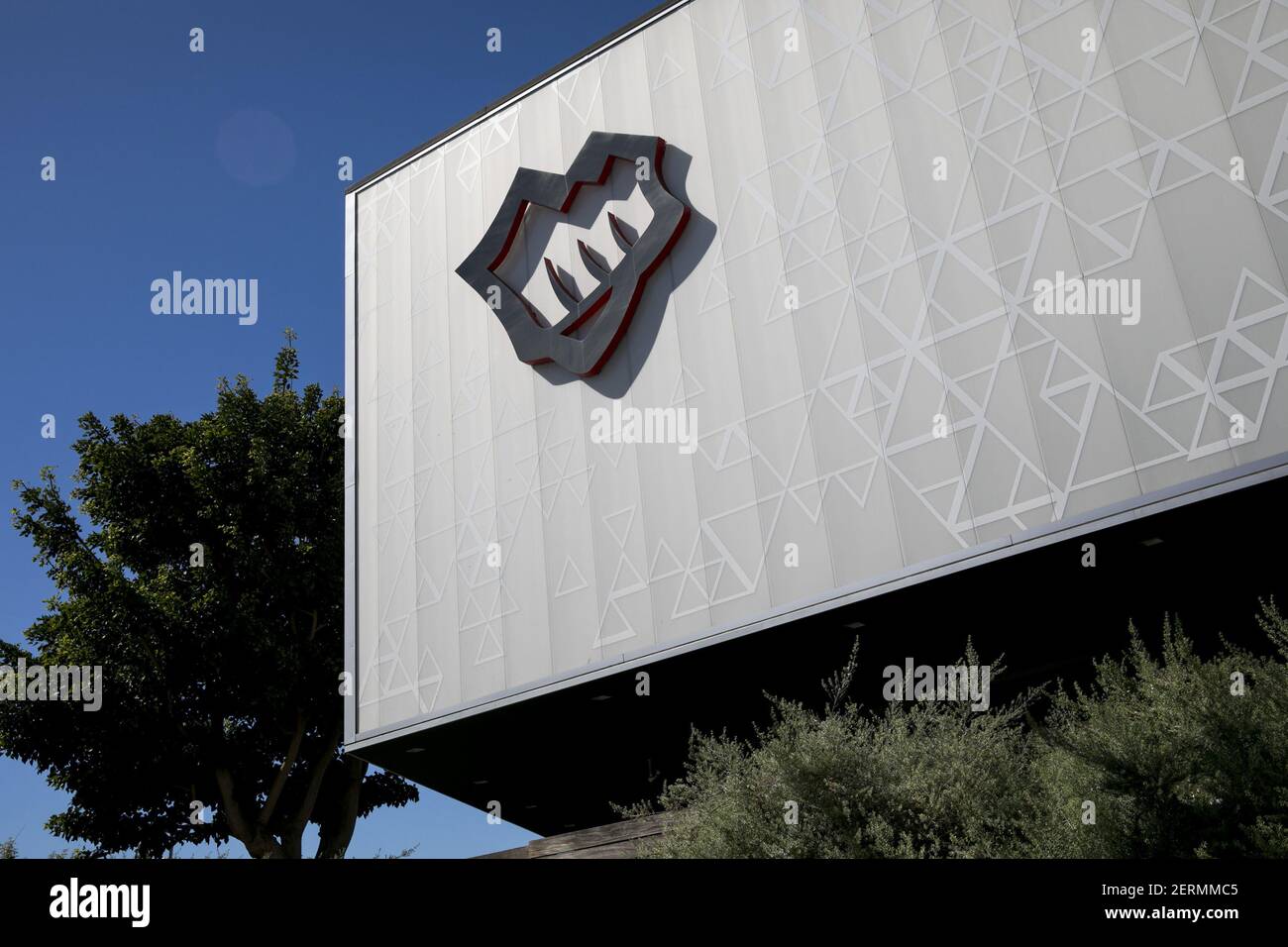 A logo sign outside of the headquarters of Riot Games, Inc., in Los ...