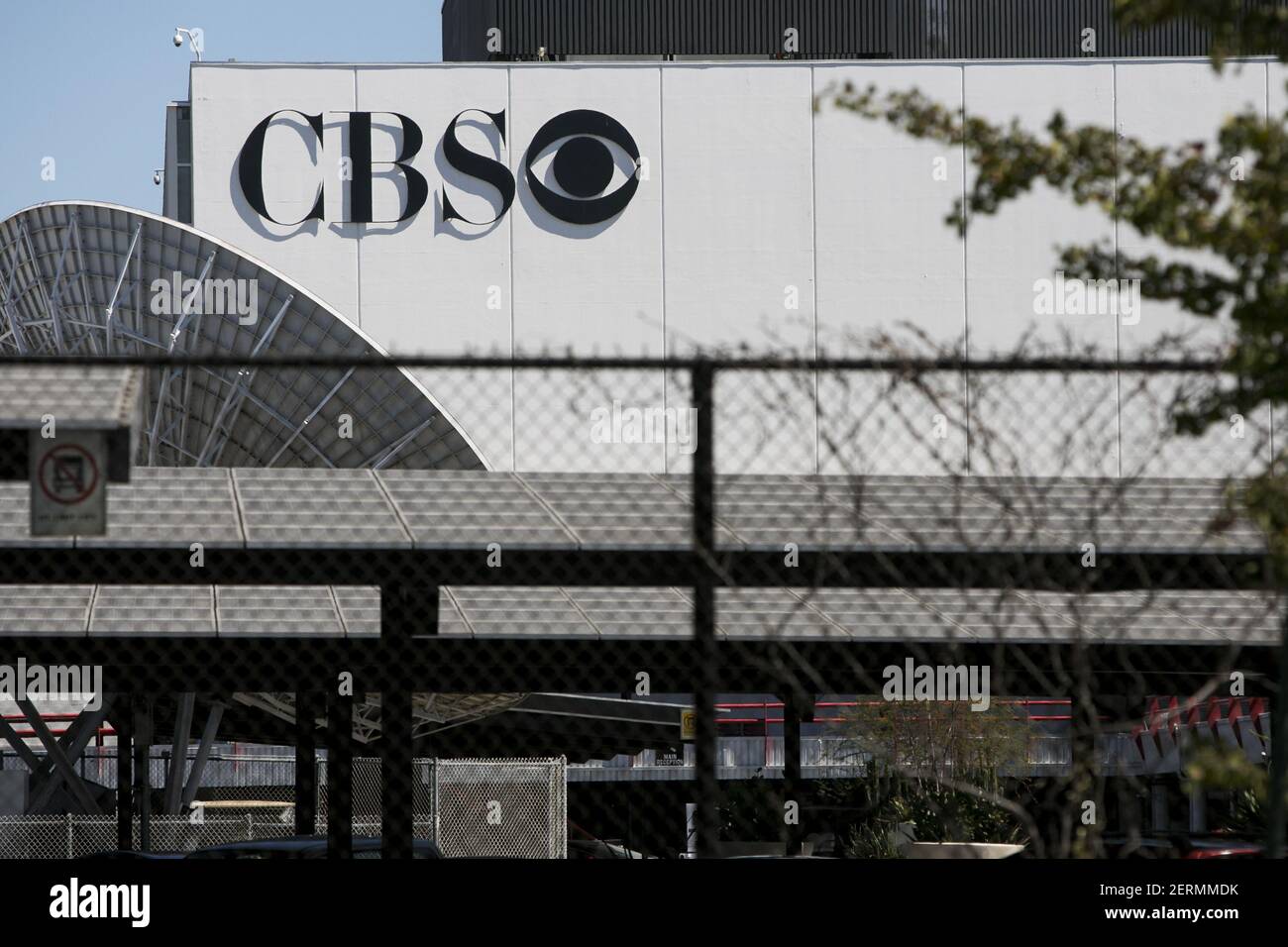 A logo sign outside of CBS Television City in Los Angeles, California ...