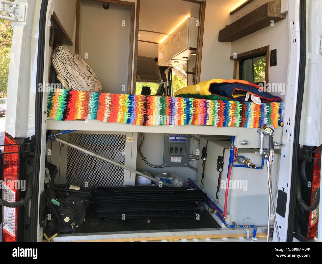 The view from the open back doors of reporter Tracey Kaplan's Ford ...