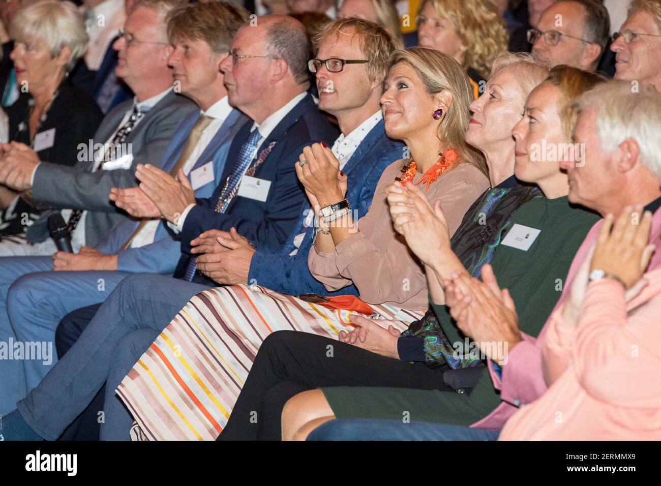 Queen Maxima, as chairman of Meer Muziek in de Klas (More music in schoolclasses), attends the ...