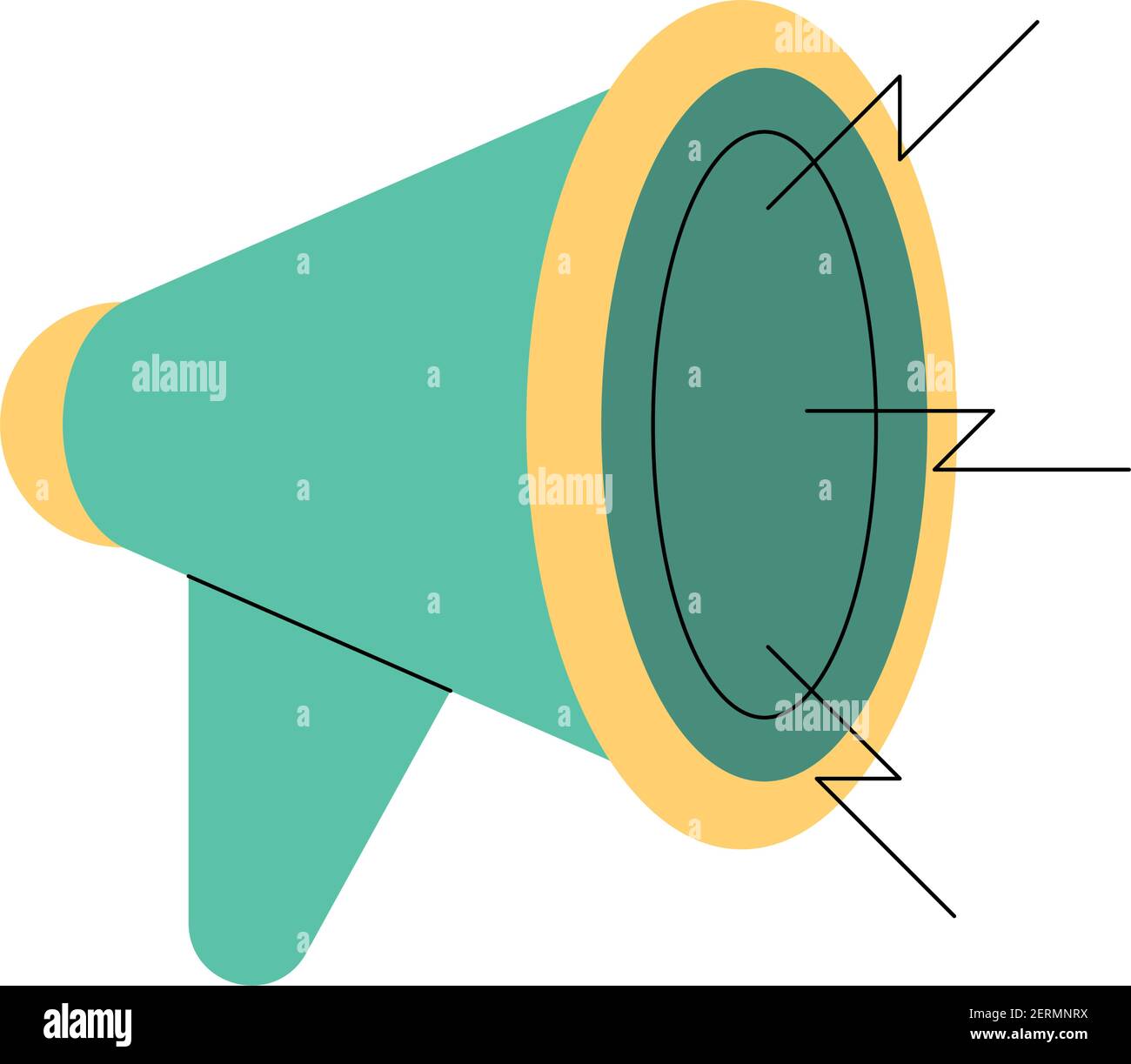 megaphone sound audio isolated icon vector illustration design Stock ...