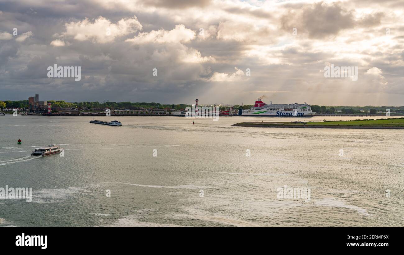 Rotterdam, South Holland, Netherlands - May 10, 2019: View from the ...