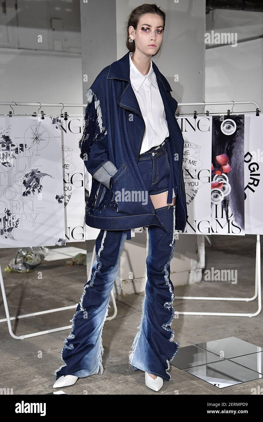 Model at the presentation for Underage Fashion Show during London ...