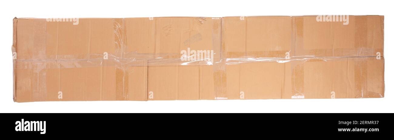 Very large cardboard box, isolated on white Stock Photo - Alamy