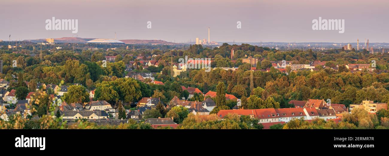 Gladbeck, North Rhine-Westfalia, Germany - August 02, 2018: View from ...