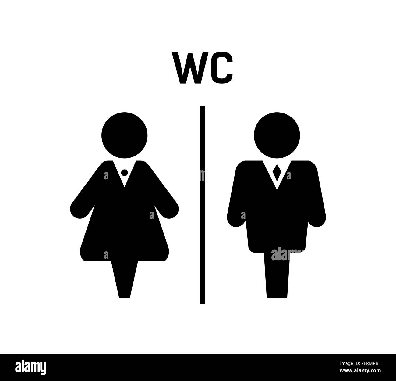 Black silhouette of man and woman. icons for toilet door. Icon ...