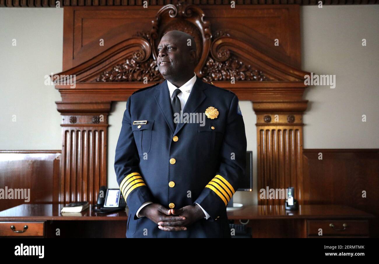 St. Louis Police Chief John Hayden poses for a portrait in his office ...