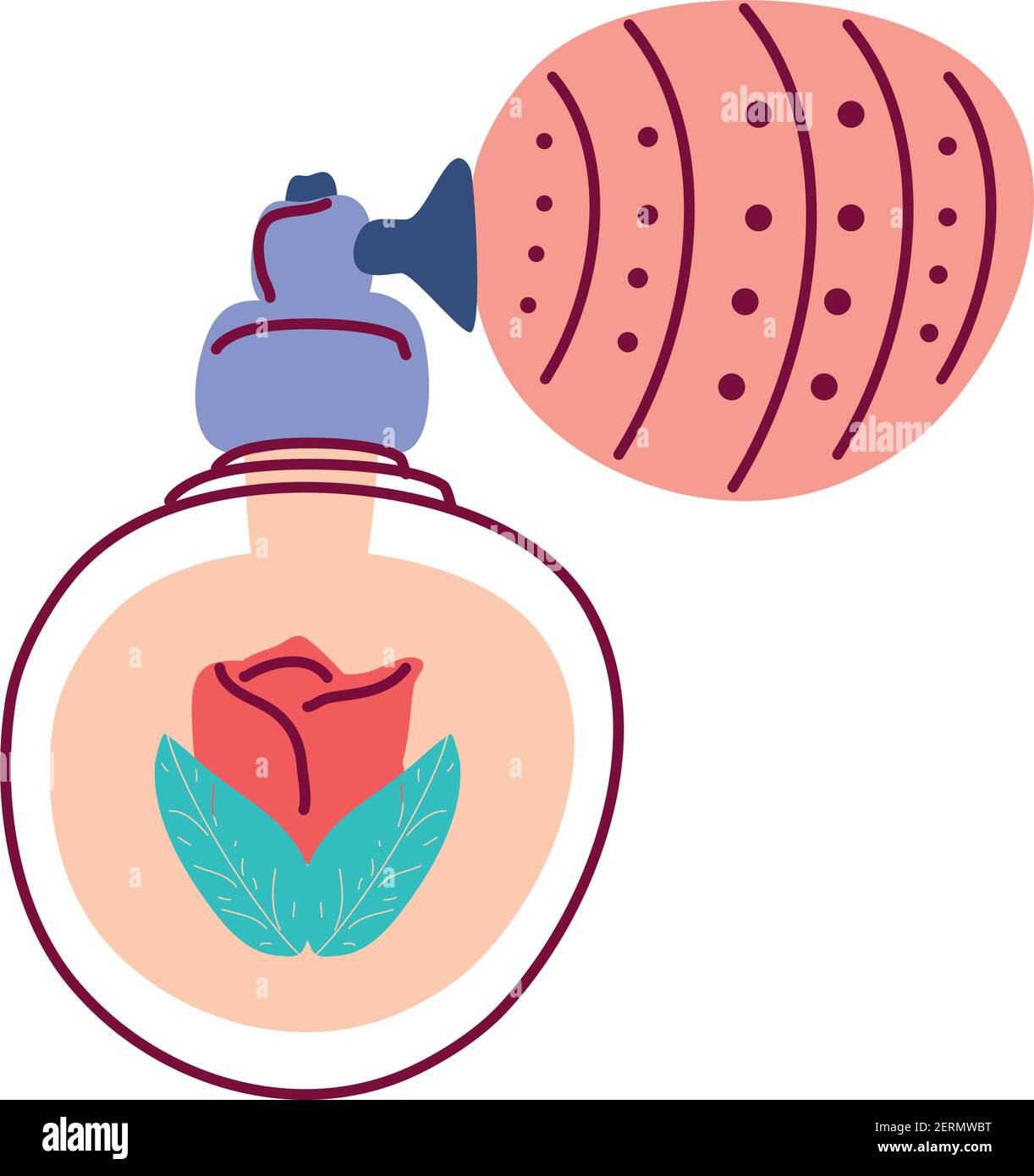 cosmetics perfume aroma floral cartoon Stock Vector Image & Art - Alamy