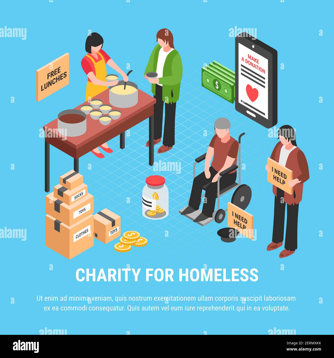 Homeless shelter food Stock Vector Images - Alamy