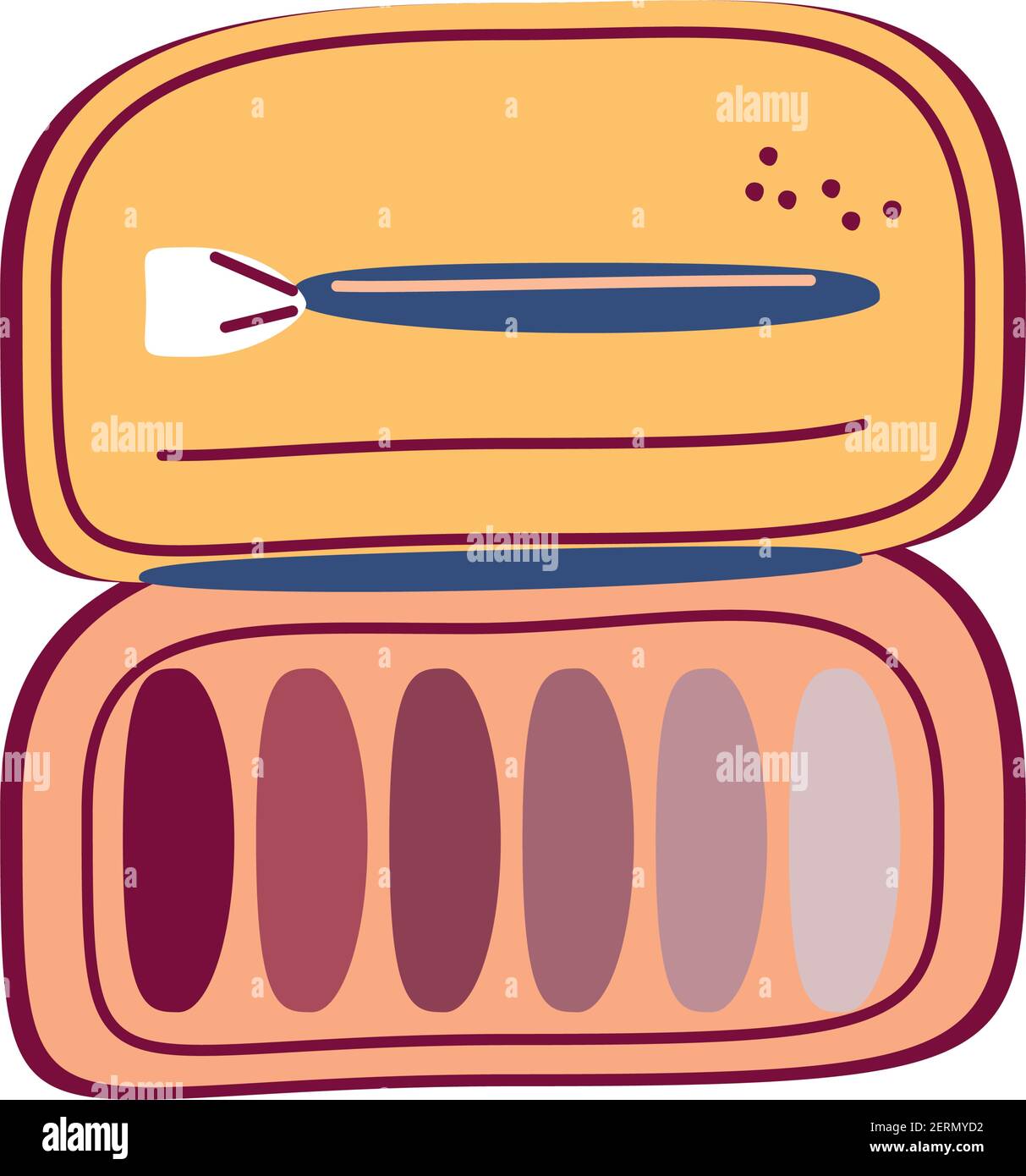 makeup eyeshadow kit cosmetics cartoon Stock Vector Image & Art - Alamy