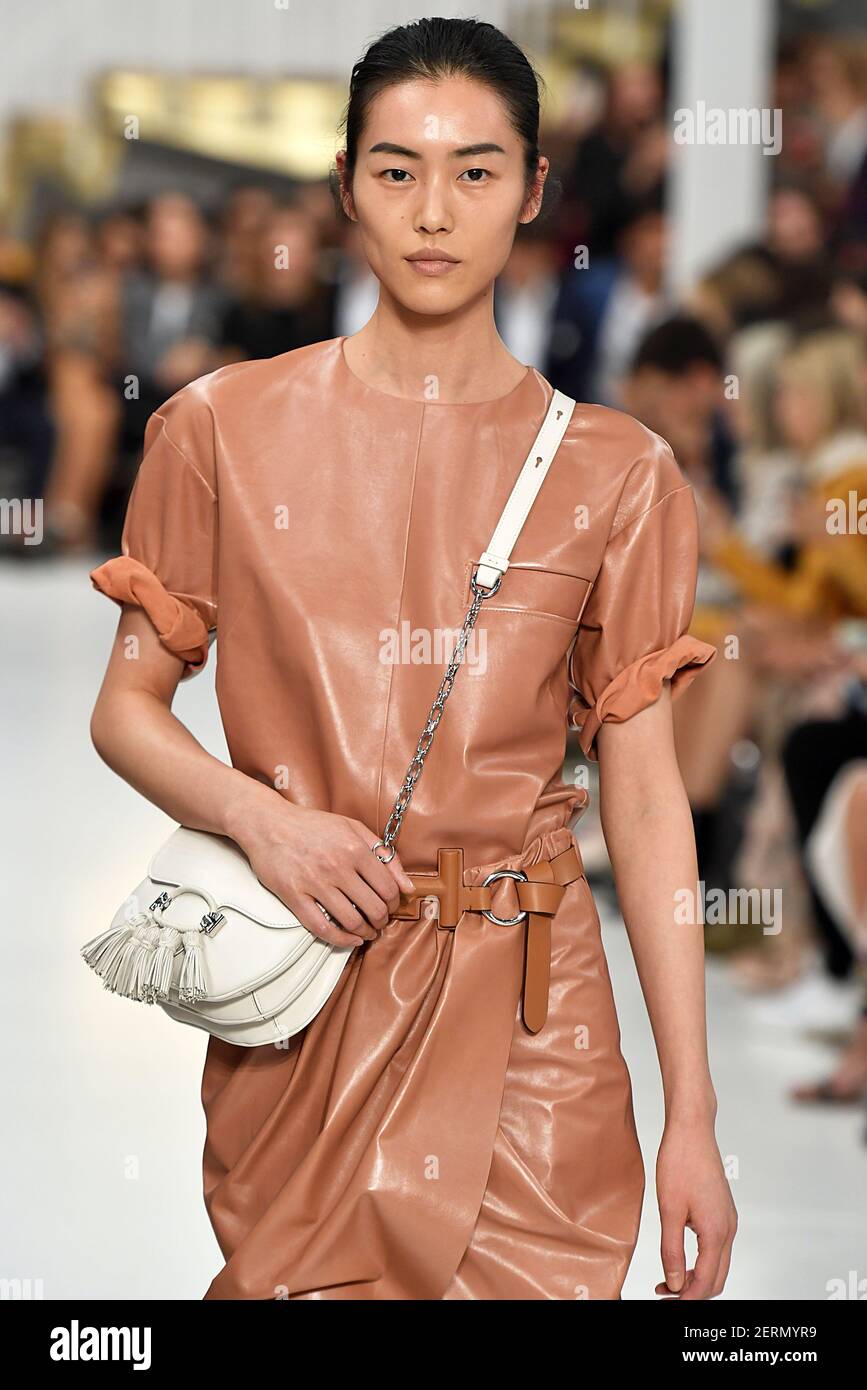 Liu Wen walks on the runway during the Tods Fashion show during Milan ...