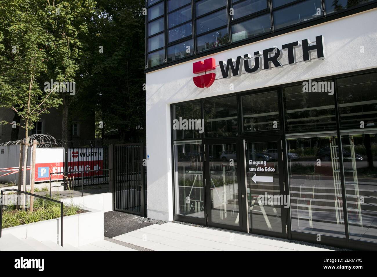 A logo sign outside of a facility occupied by the The Wurth Group in ...