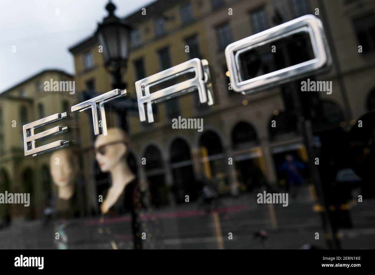 A logo sign outside of a Etro retail store in Munich, Germany, on ...