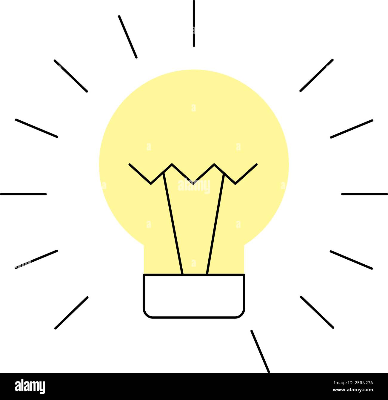 bulb light on energy icon Stock Vector Image & Art - Alamy