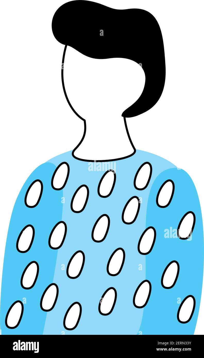 young man with blue shirt Stock Vector Image & Art - Alamy