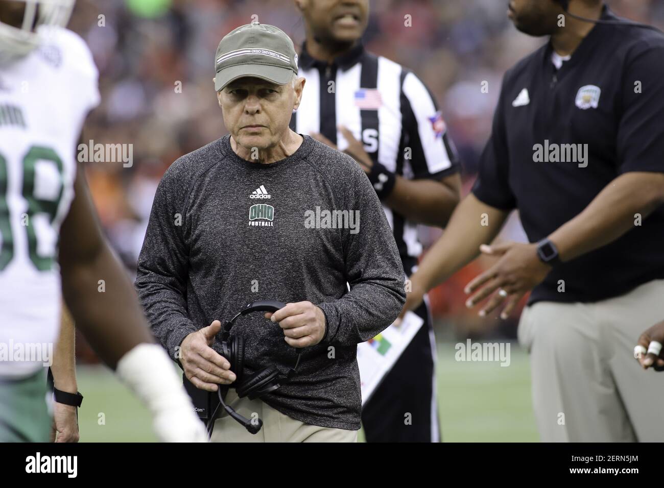 September 22, 2018: Ohio Bobcats coach Frank Solich during an NCAA ...