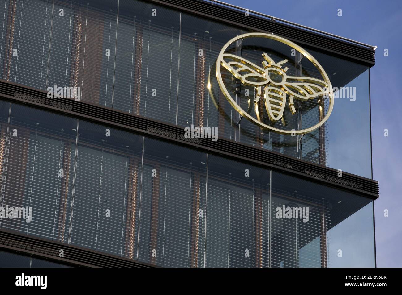 A logo sign outside of the headquarters of the Erste Group Bank and ...