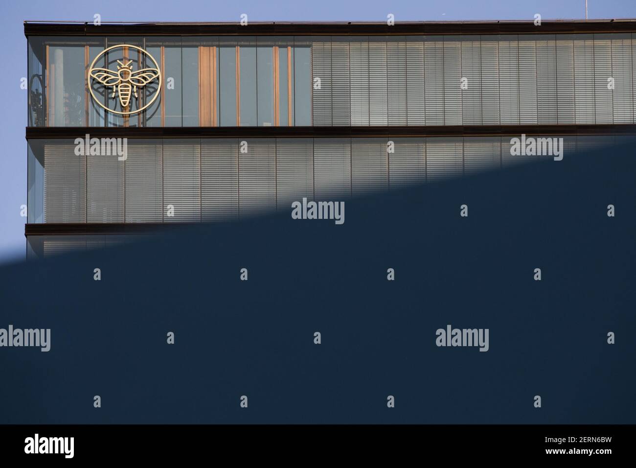A logo sign outside of the headquarters of the Erste Group Bank and ...