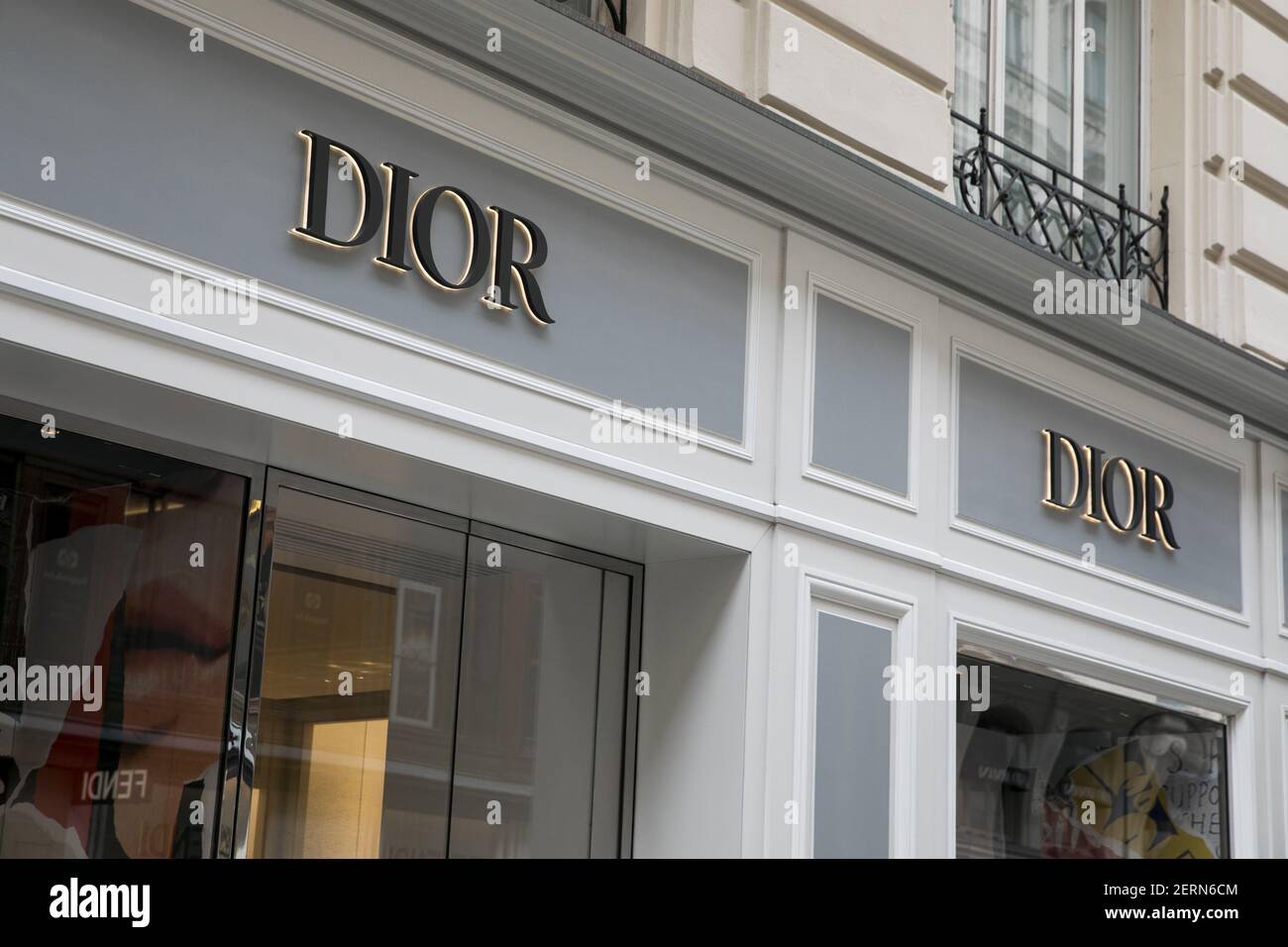 A logo sign outside of a Christian Dior retail store in Vienna, Austria ...