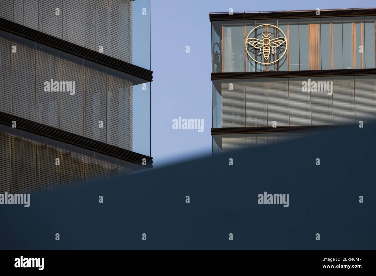 A logo sign outside of the headquarters of the Erste Group Bank and ...