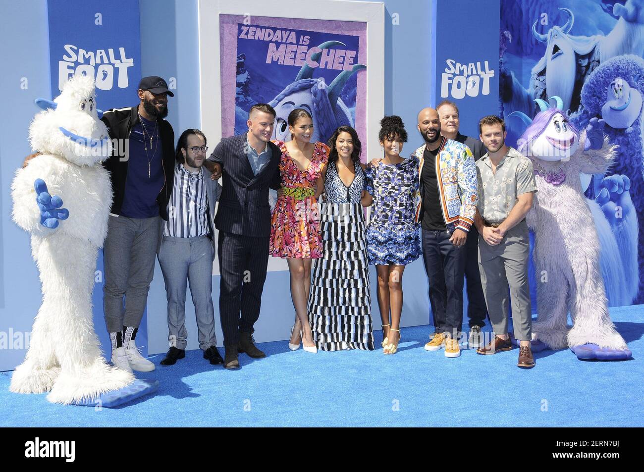 (L-R) "Smallfoot" Cast - LeBron James, Ely Henry, Channing Tatum ...