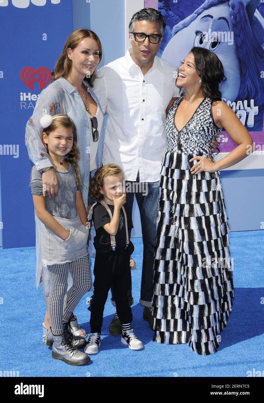Jaime Camil, family and Gina Rodriguez arrives at the "Smallfoot" Los ...