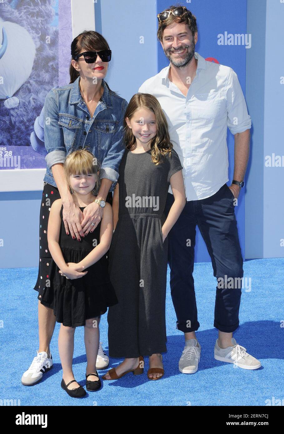 Mark Duplass and Family arrives at the "Smallfoot" Los Angeles Premiere ...