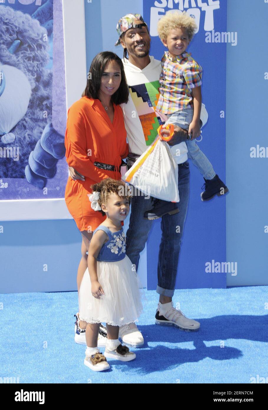 Michael Beasley and Family arrives at the "Smallfoot" Los Angeles ...