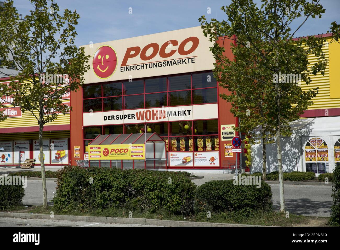 A logo sign outside of a Poco (Eigenschreibweise POCO) retail store in ...