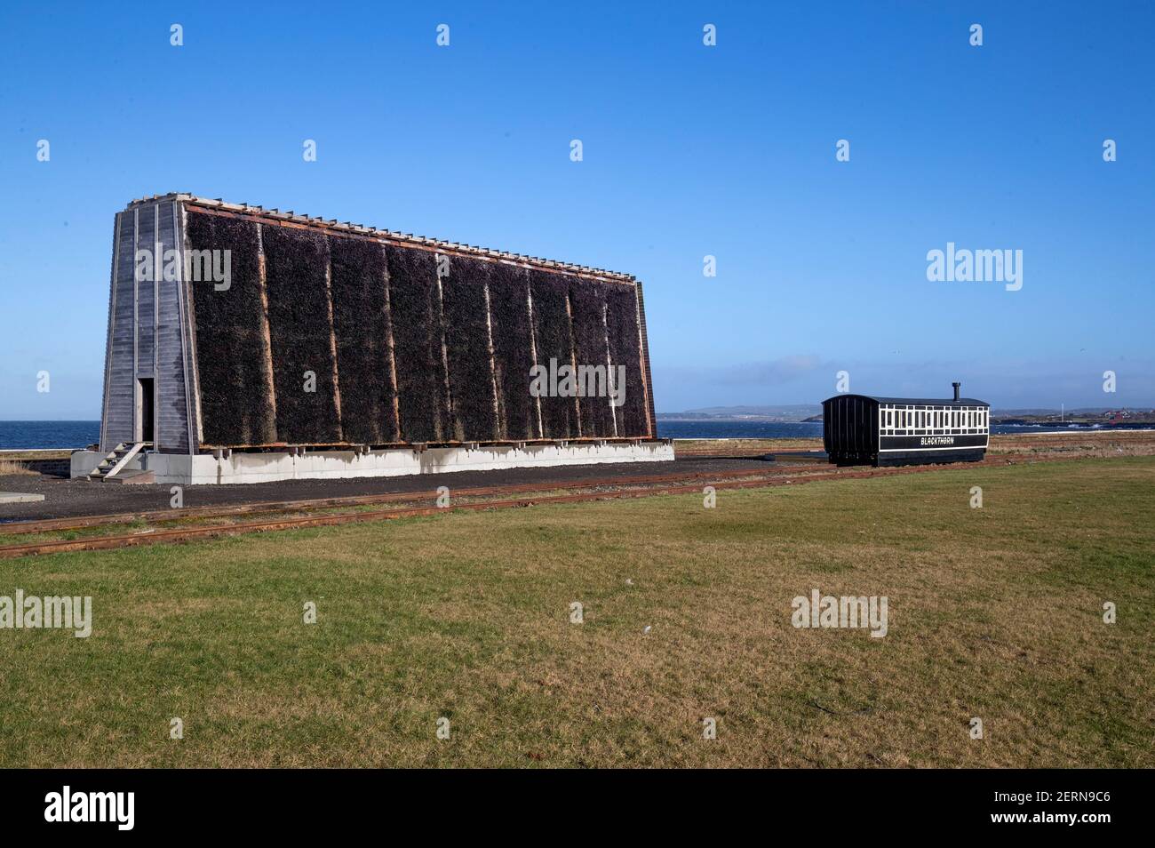 The Blackthorn Salt graduation tower, used to produce Scottish sea salt ...