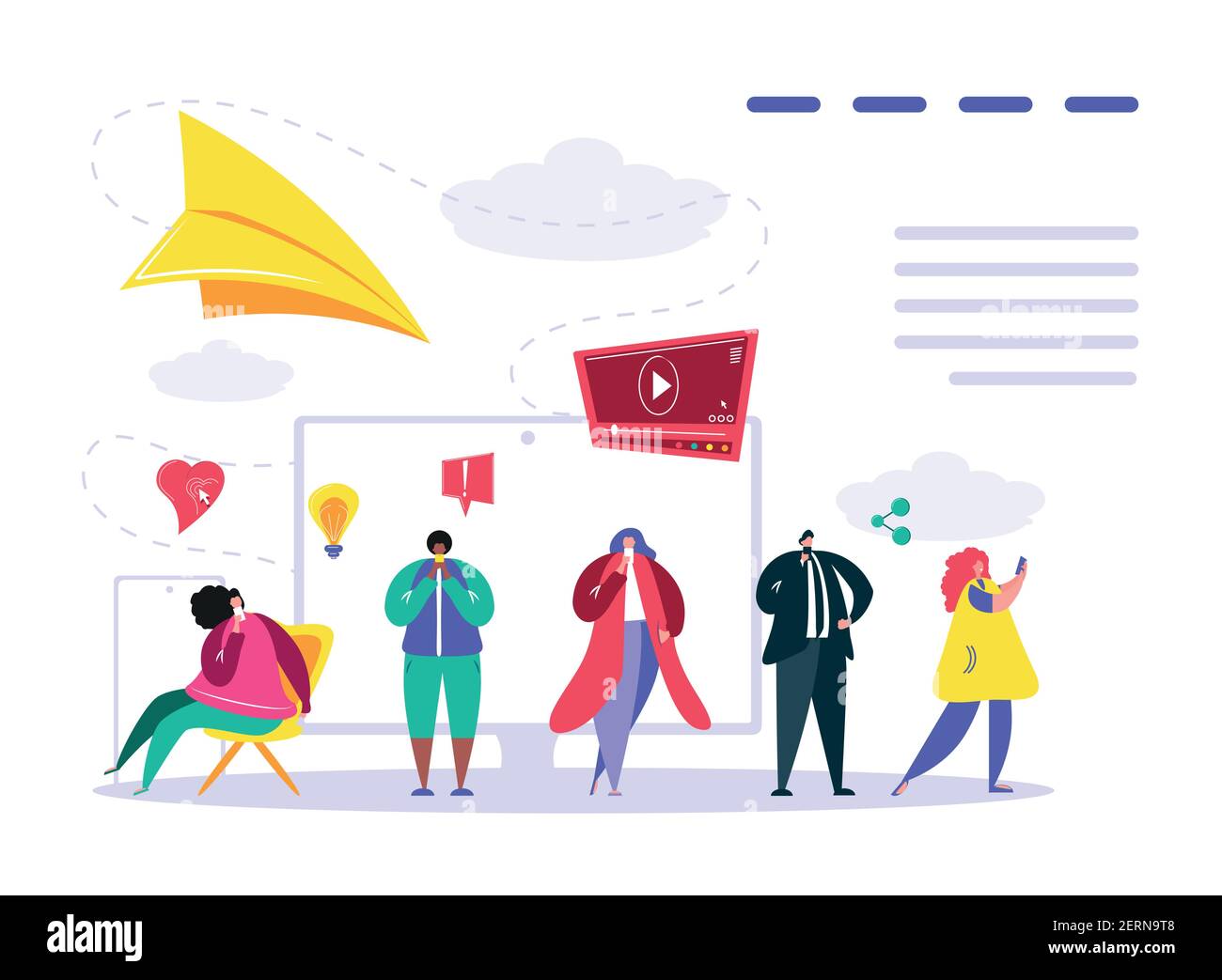 social media people using mobile Stock Vector Image & Art - Alamy