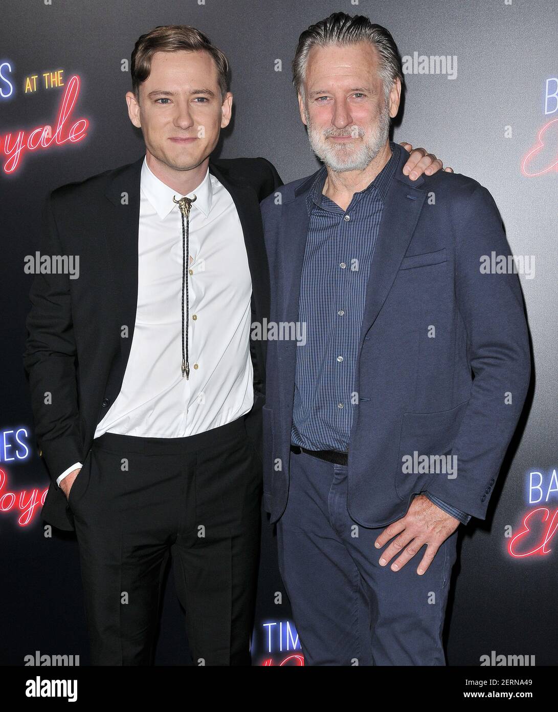 (L-R) Lewis Pullman and Bill Pullman at the "Bad Times At The El Royale ...