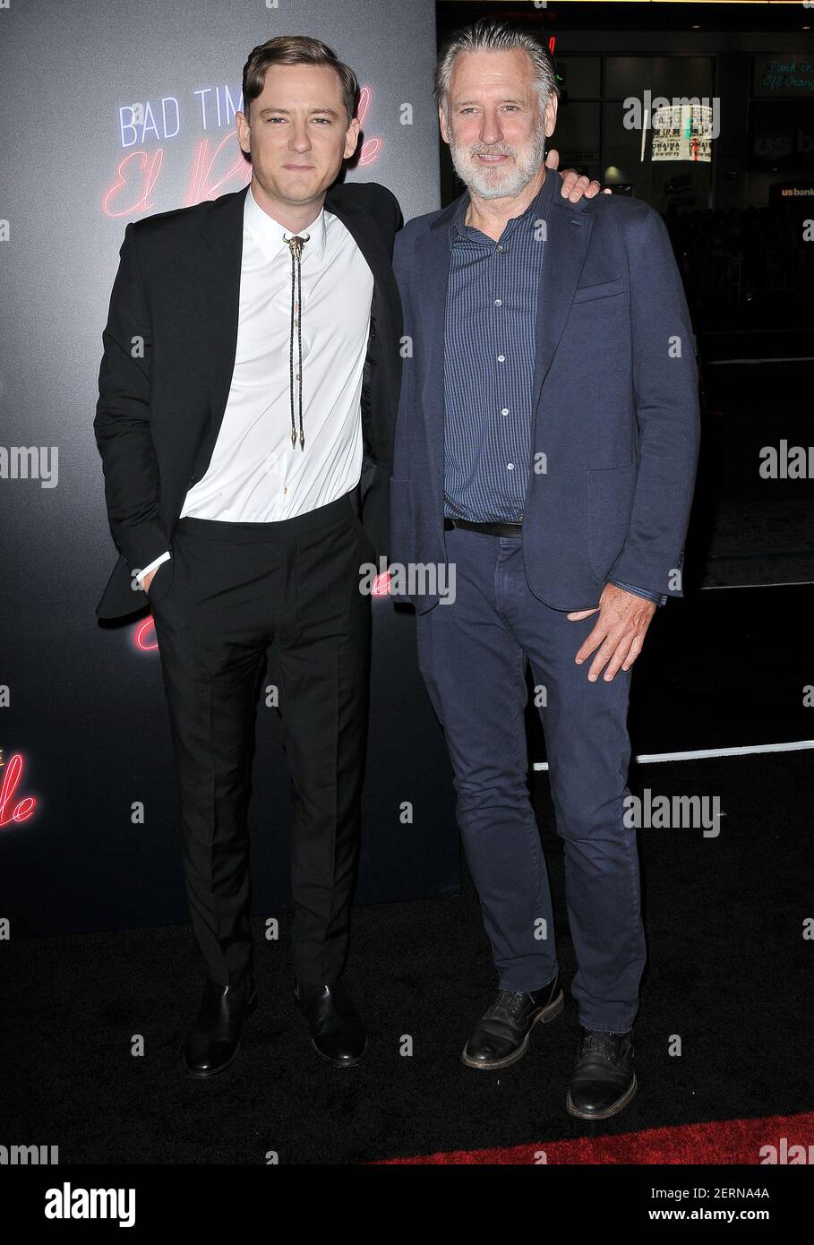 (L-R) Lewis Pullman and Bill Pullman at the "Bad Times At The El Royale ...